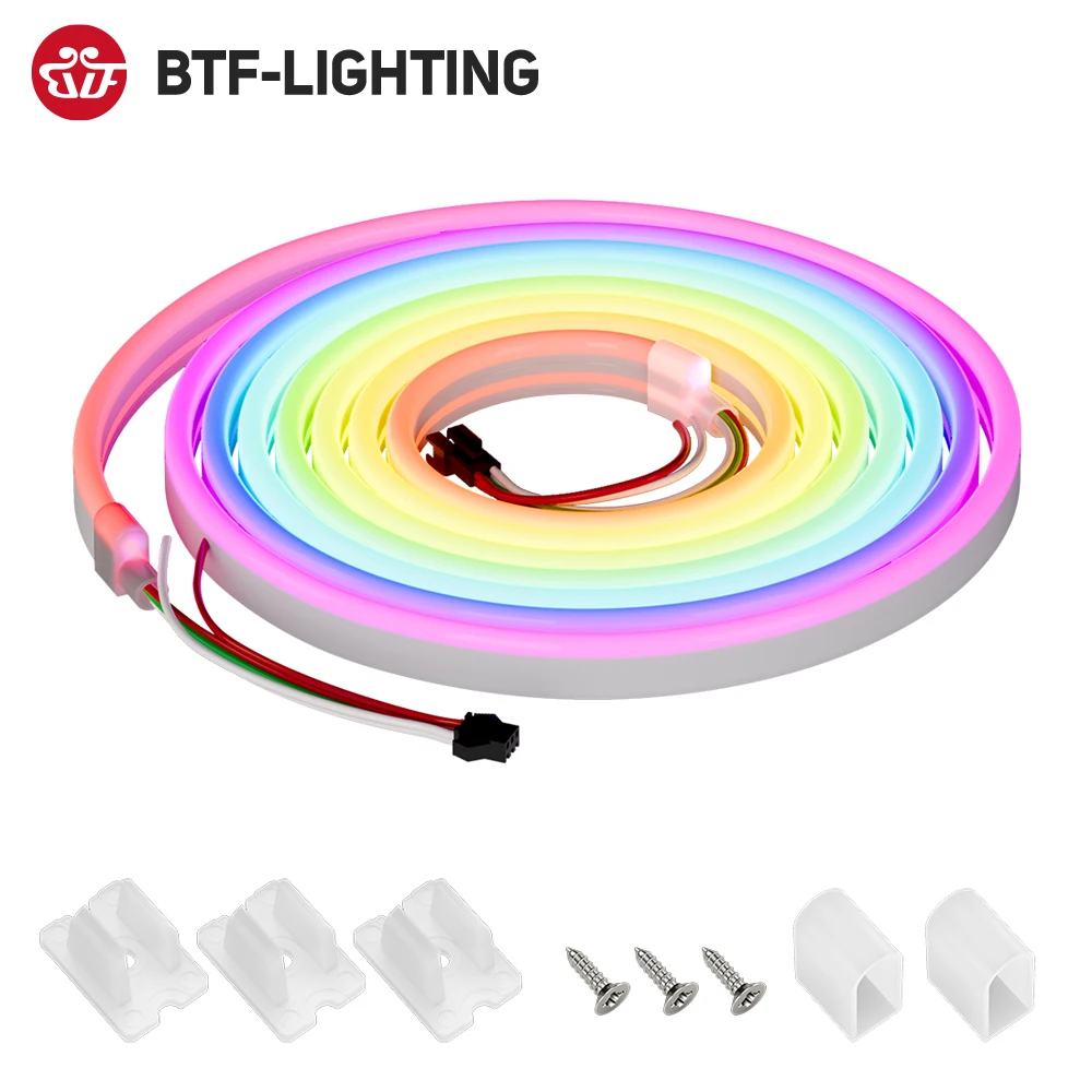 WS2811 RGBIC Neon Light Strip Addressable Neon Sign Silicone External 1 IC Control 6 LEDs Bright ...
